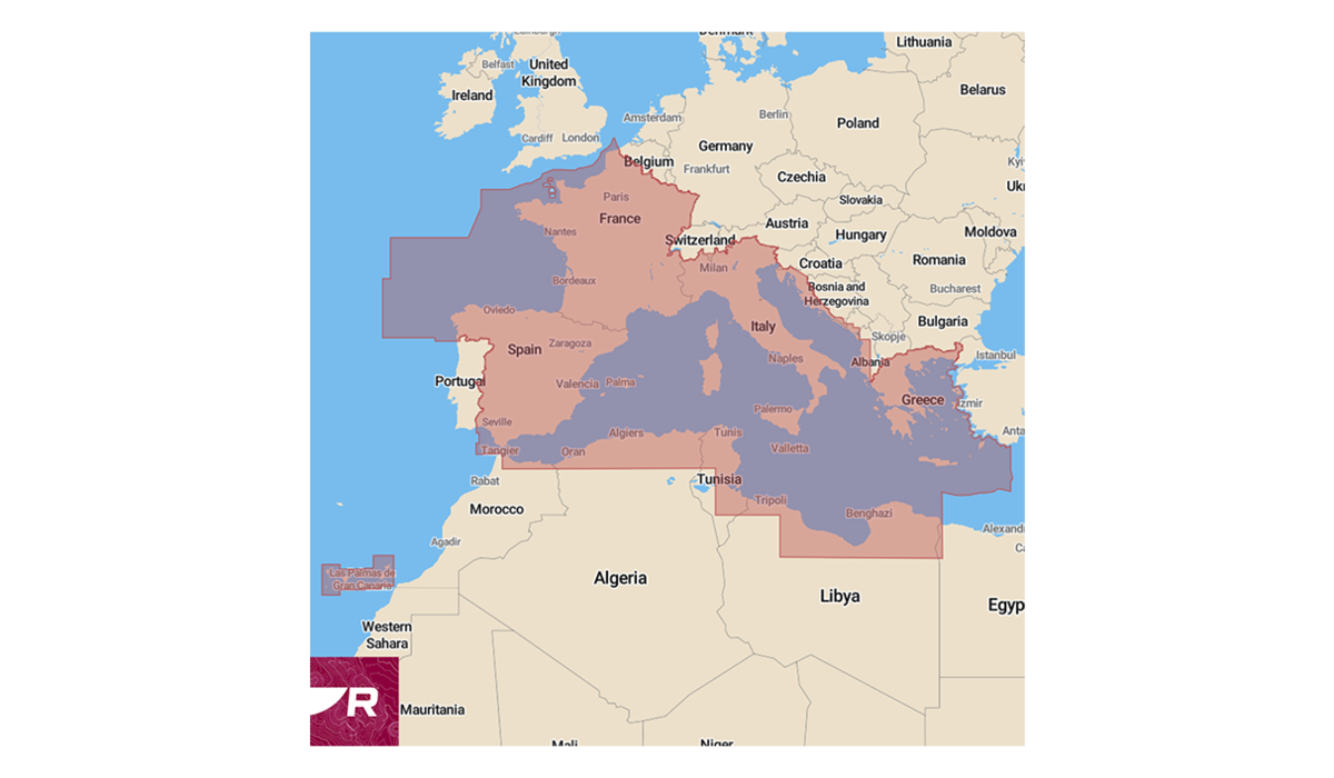 Mediterranean | LightHouse Charts | Nautical Charts | Raymarine