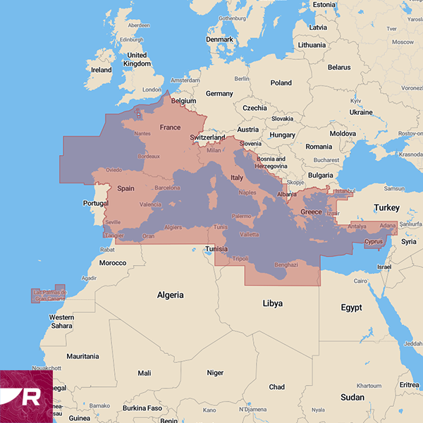 Mediterranean | LightHouse Charts | Nautical Charts | Raymarine
